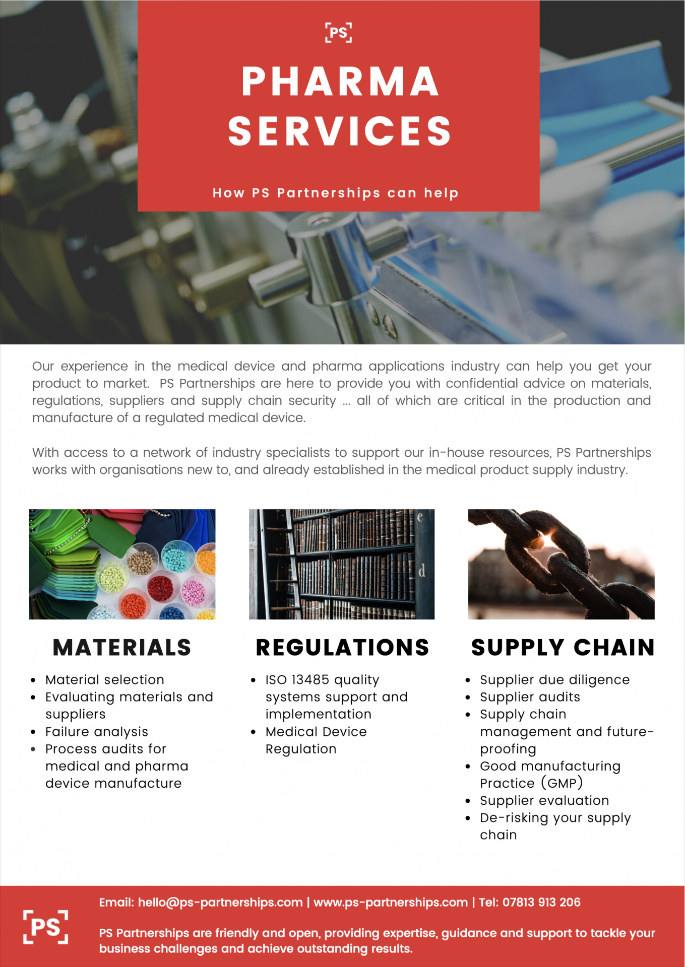 Pharmaceutical Services Brochure | PS Partnerships